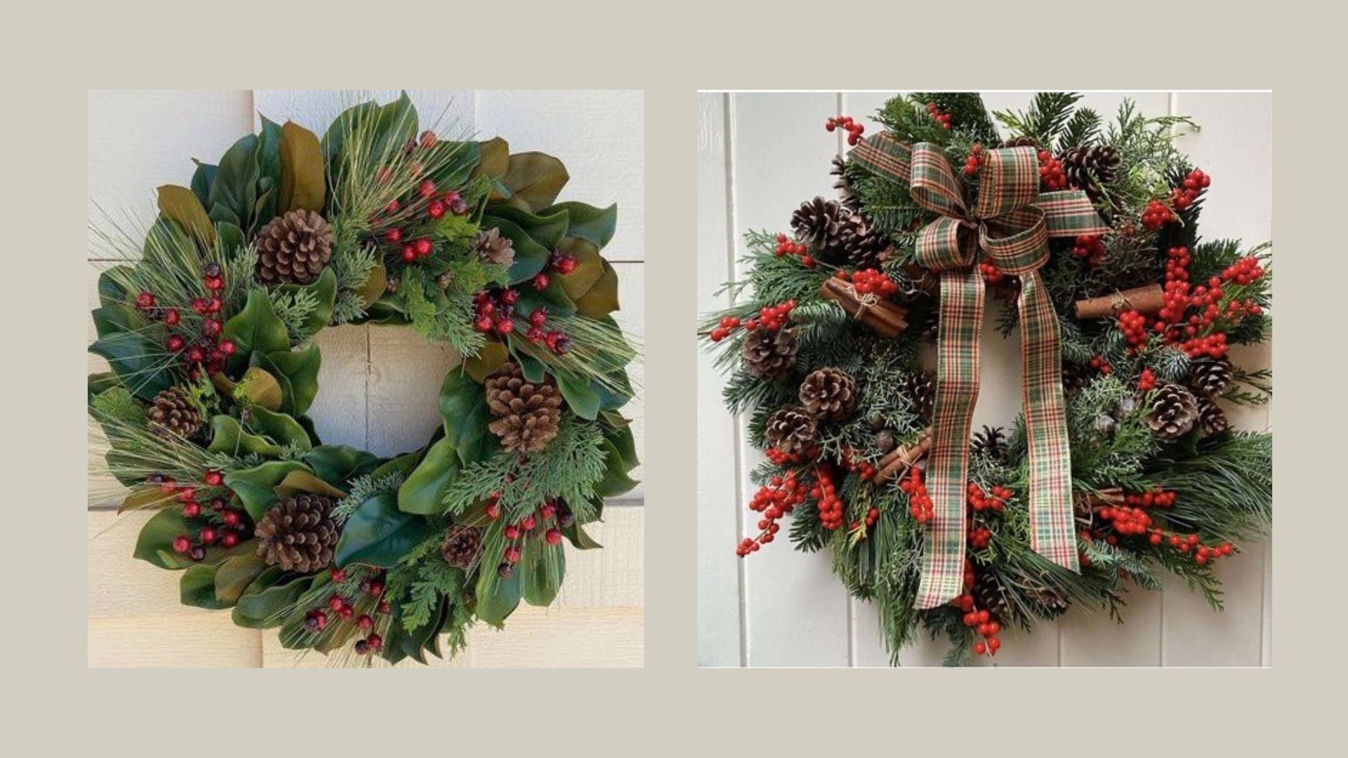 Fresh Mixed Greens Wreath - Calgo Gardens